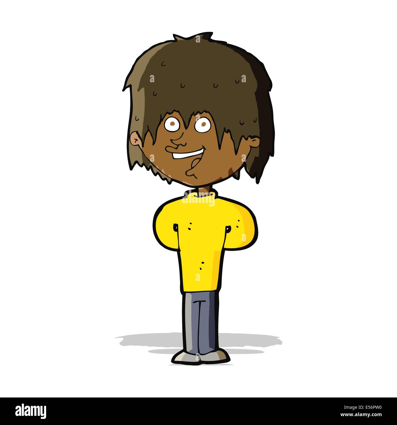 cartoon happy scruffy boy Stock Vector Image & Art - Alamy