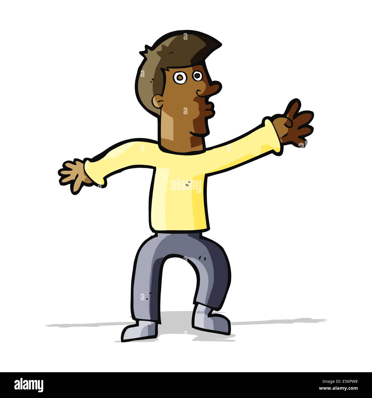 Cartoon reaching man Cut Out Stock Images & Pictures - Alamy