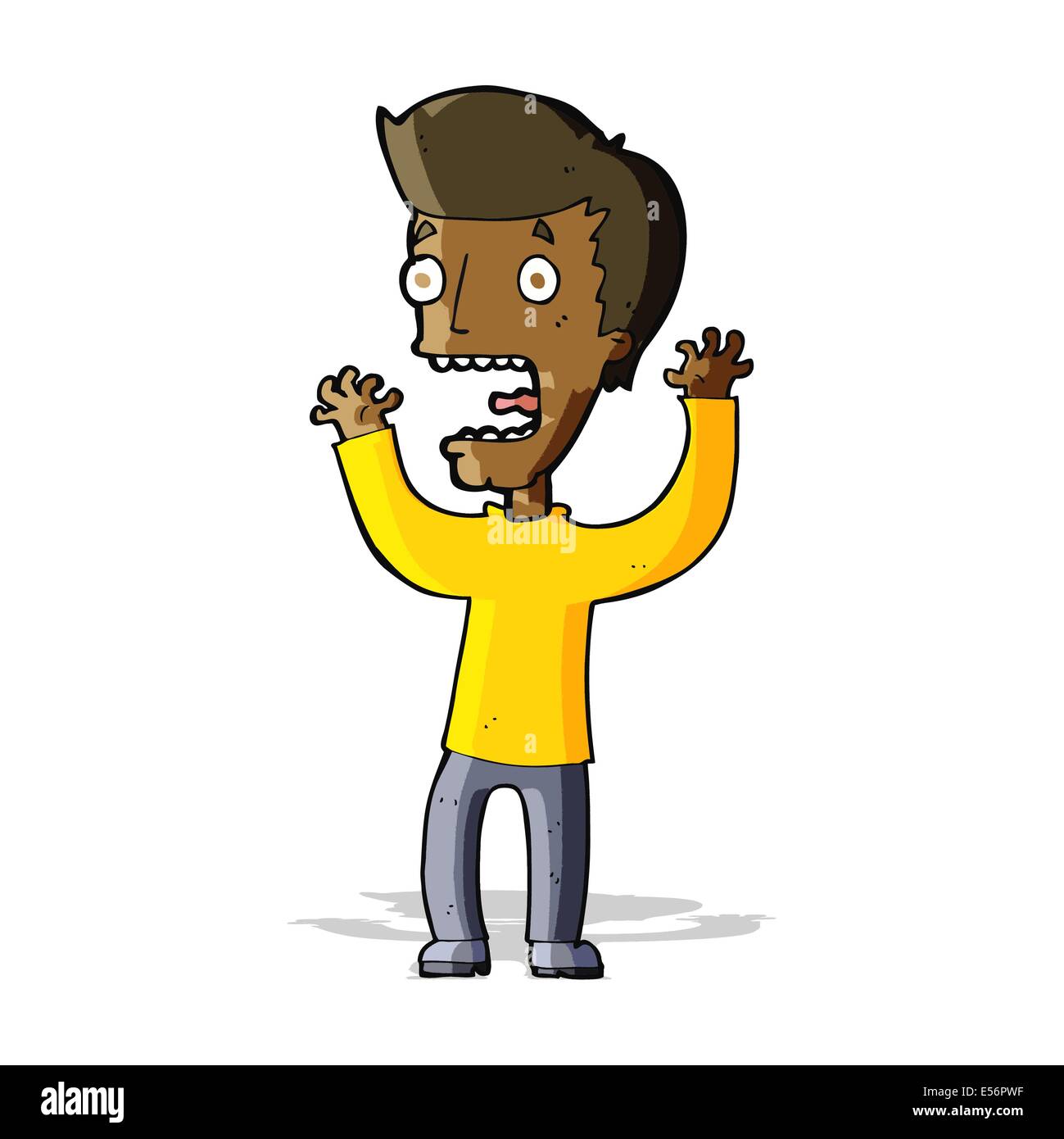 cartoon frightened man Stock Vector Image & Art - Alamy