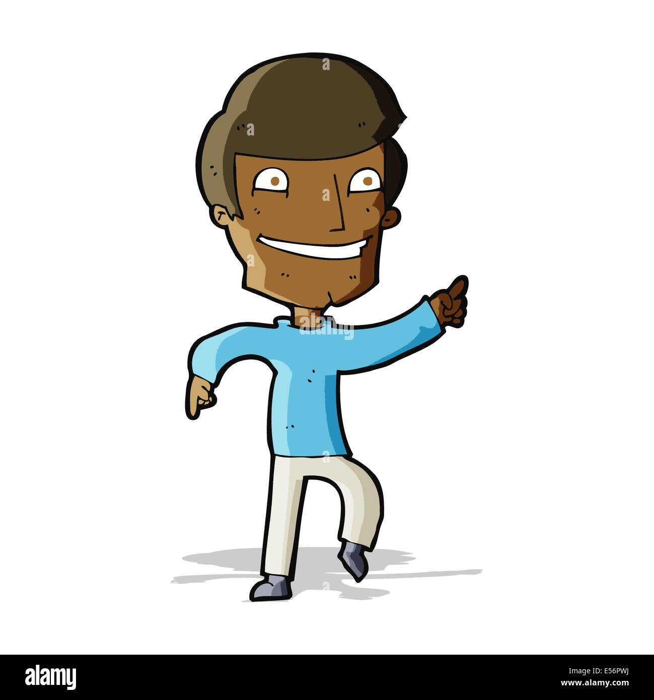 cartoon happy man pointing Stock Vector Image & Art - Alamy