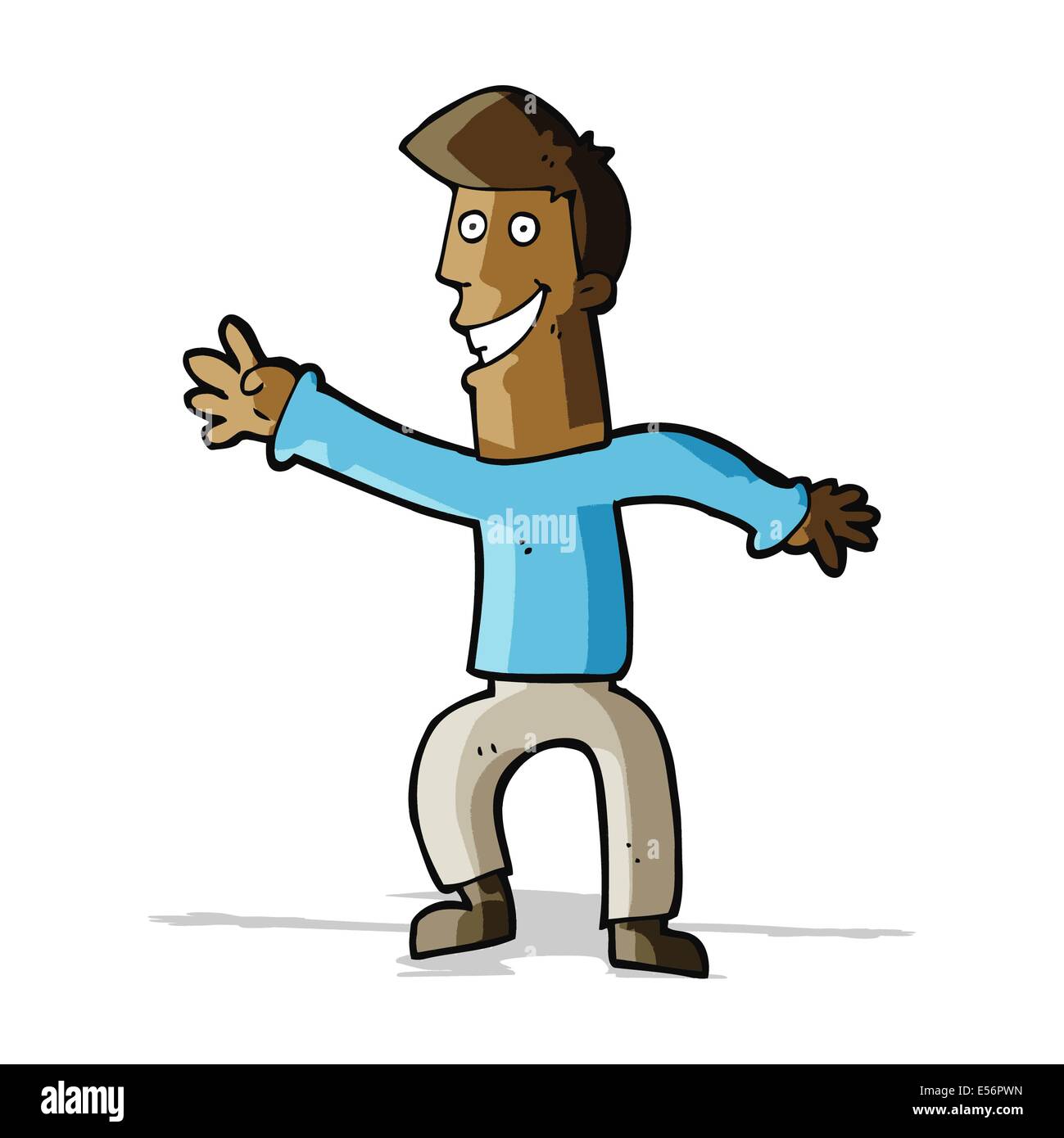 cartoon happy man dancing Stock Vector Image & Art - Alamy