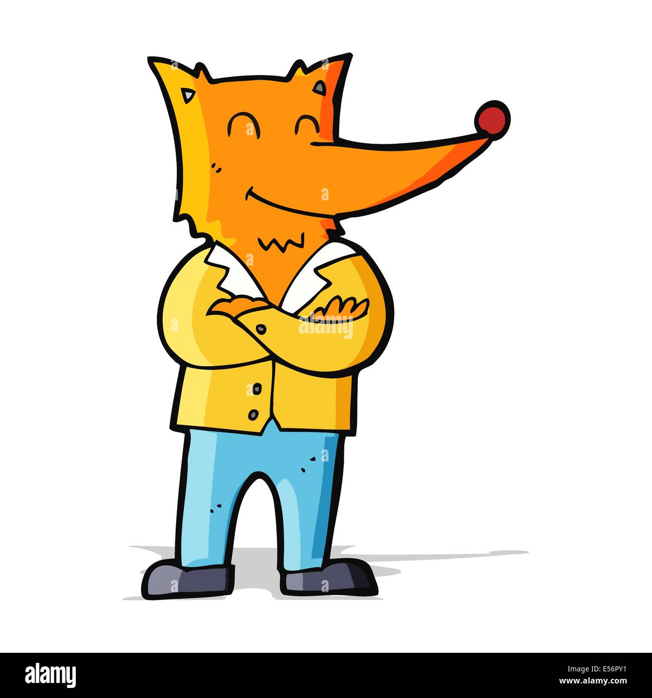 cartoon fox in shirt Stock Vector Image & Art - Alamy