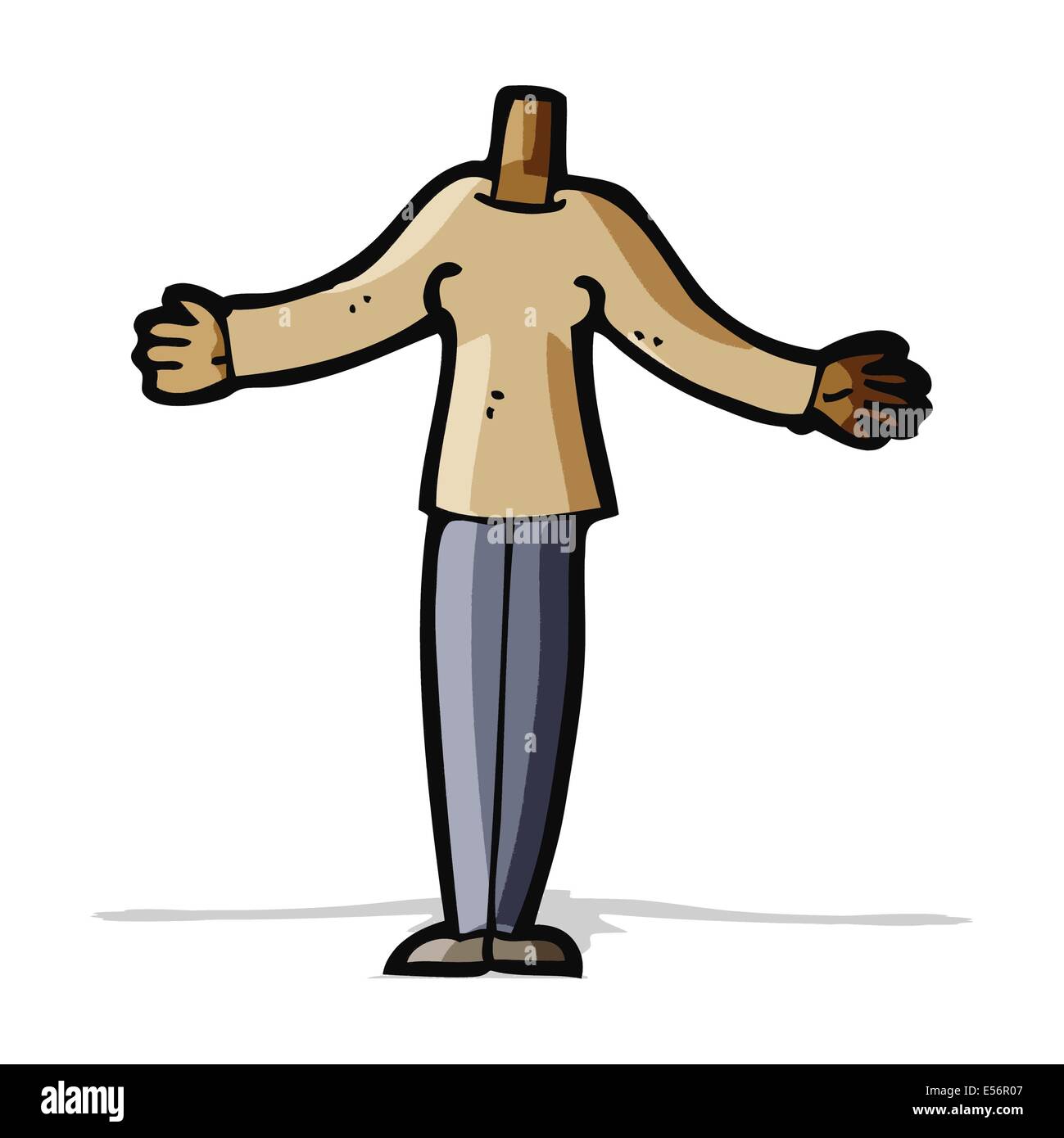 cartoon female body (add photos or mix and match cartoons Stock Vector ...