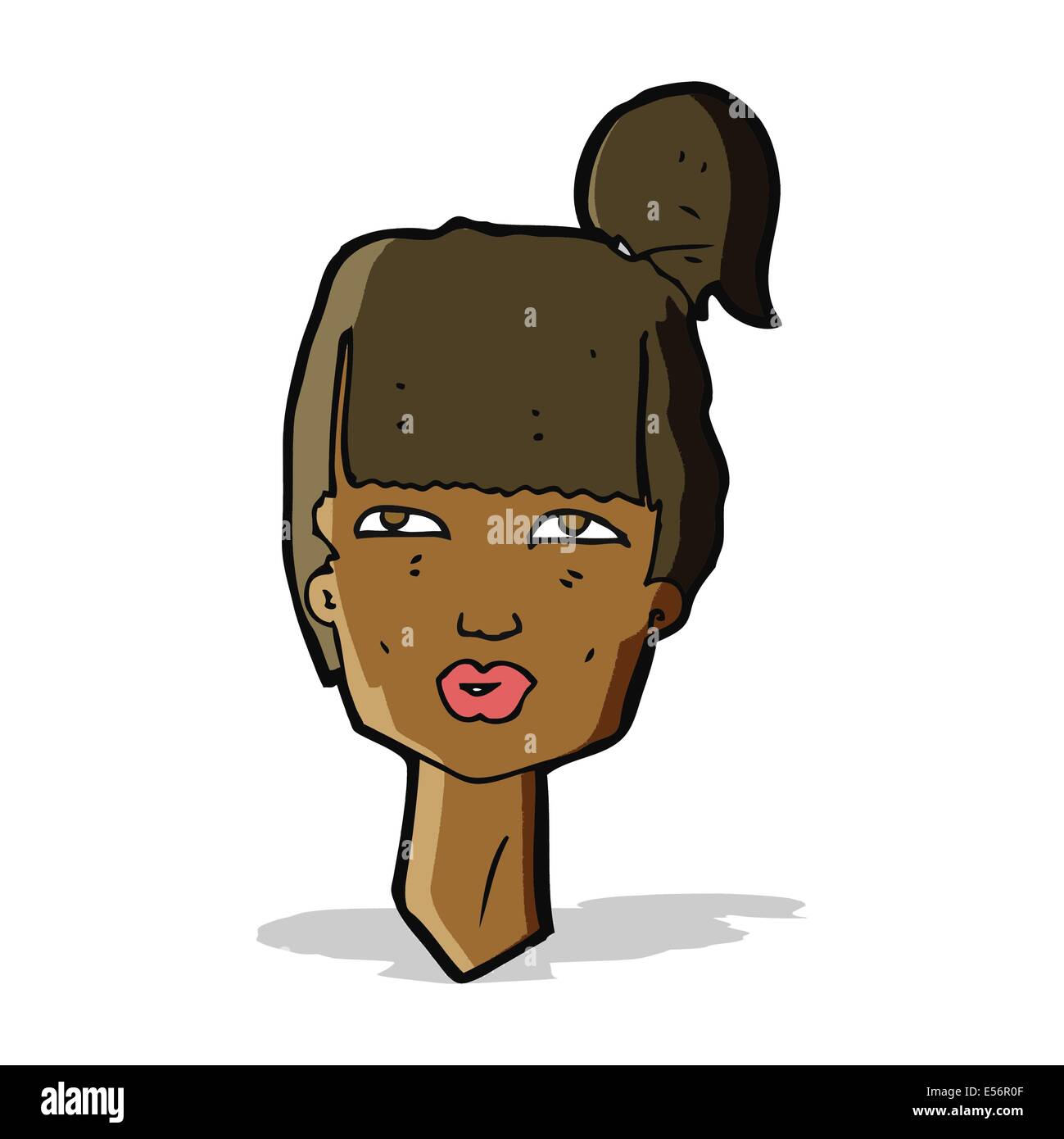 cartoon female head Stock Vector Image & Art - Alamy