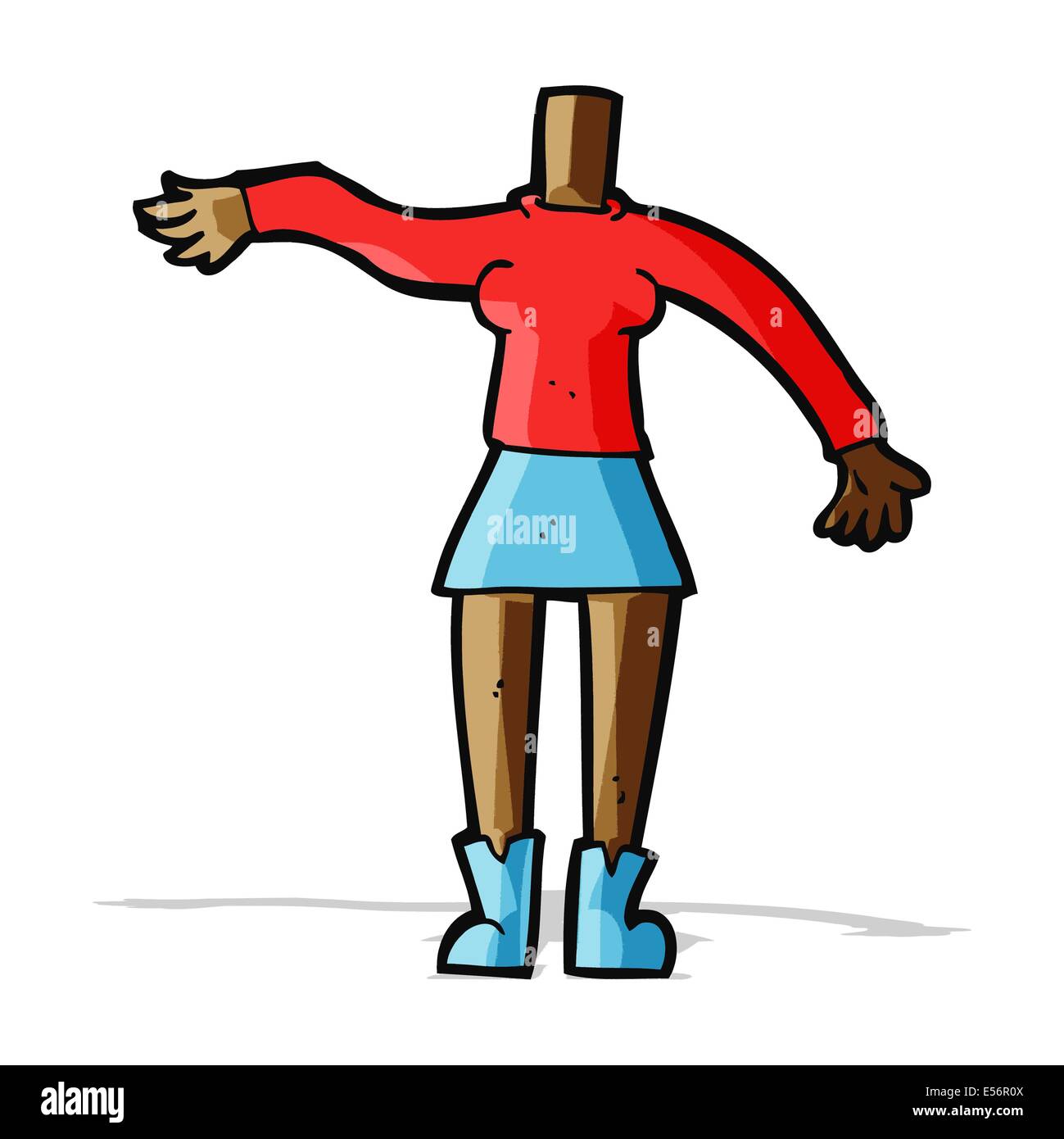 cartoon female body (add photos or mix and match cartoons Stock Vector ...