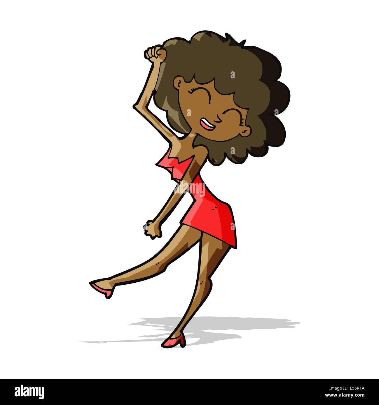 cartoon dancing woman Stock Vector Image & Art - Alamy