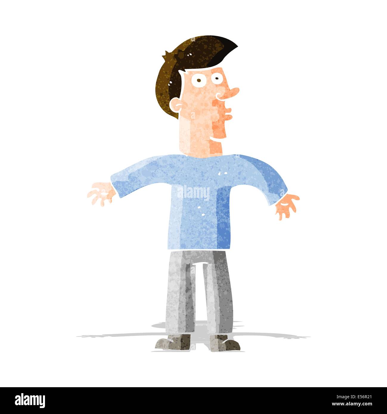 cartoon man shrugging shoulders Stock Vector Image & Art - Alamy