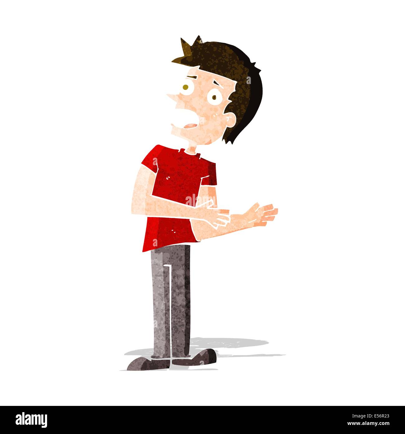 cartoon man making excuses Stock Vector Image & Art - Alamy