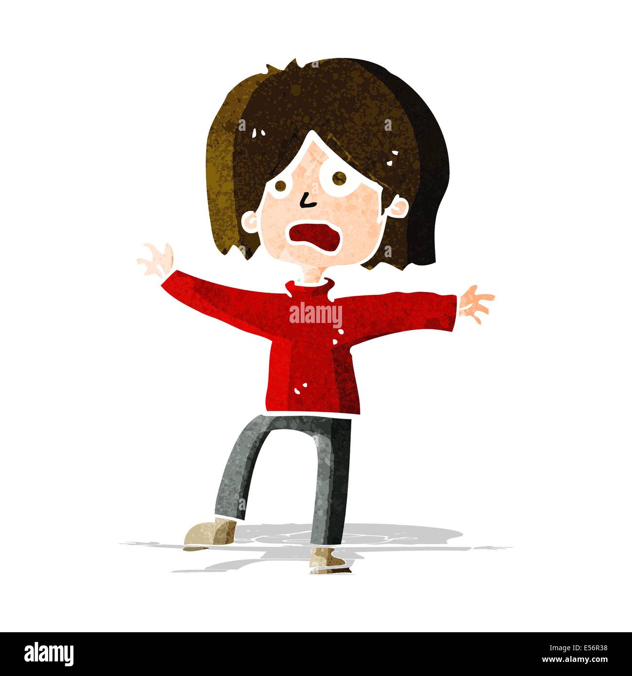 cartoon scared person Stock Vector Image & Art - Alamy