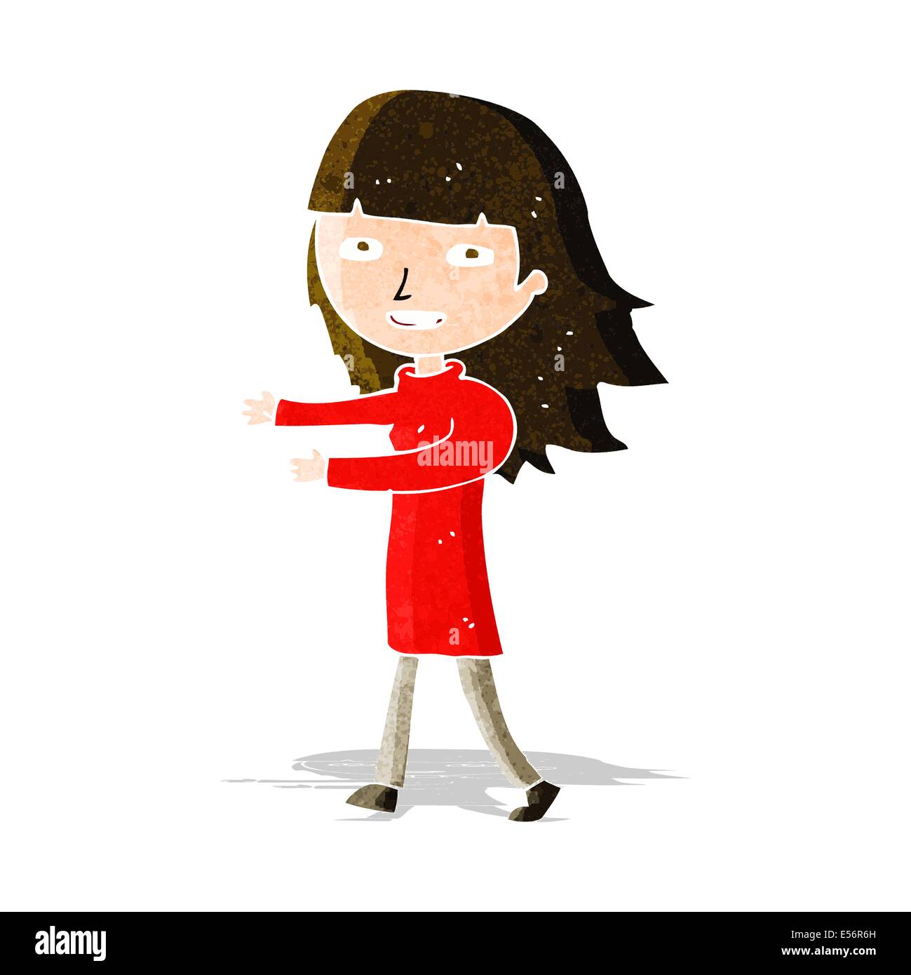 cartoon happy girl Stock Vector Image & Art - Alamy