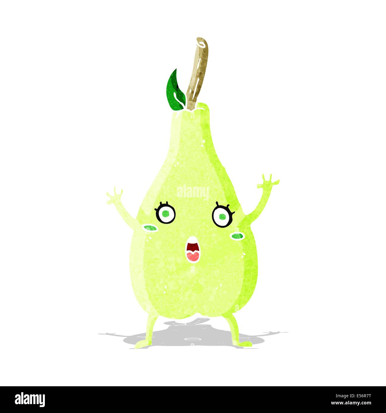 cartoon frightened pear Stock Vector Image & Art - Alamy