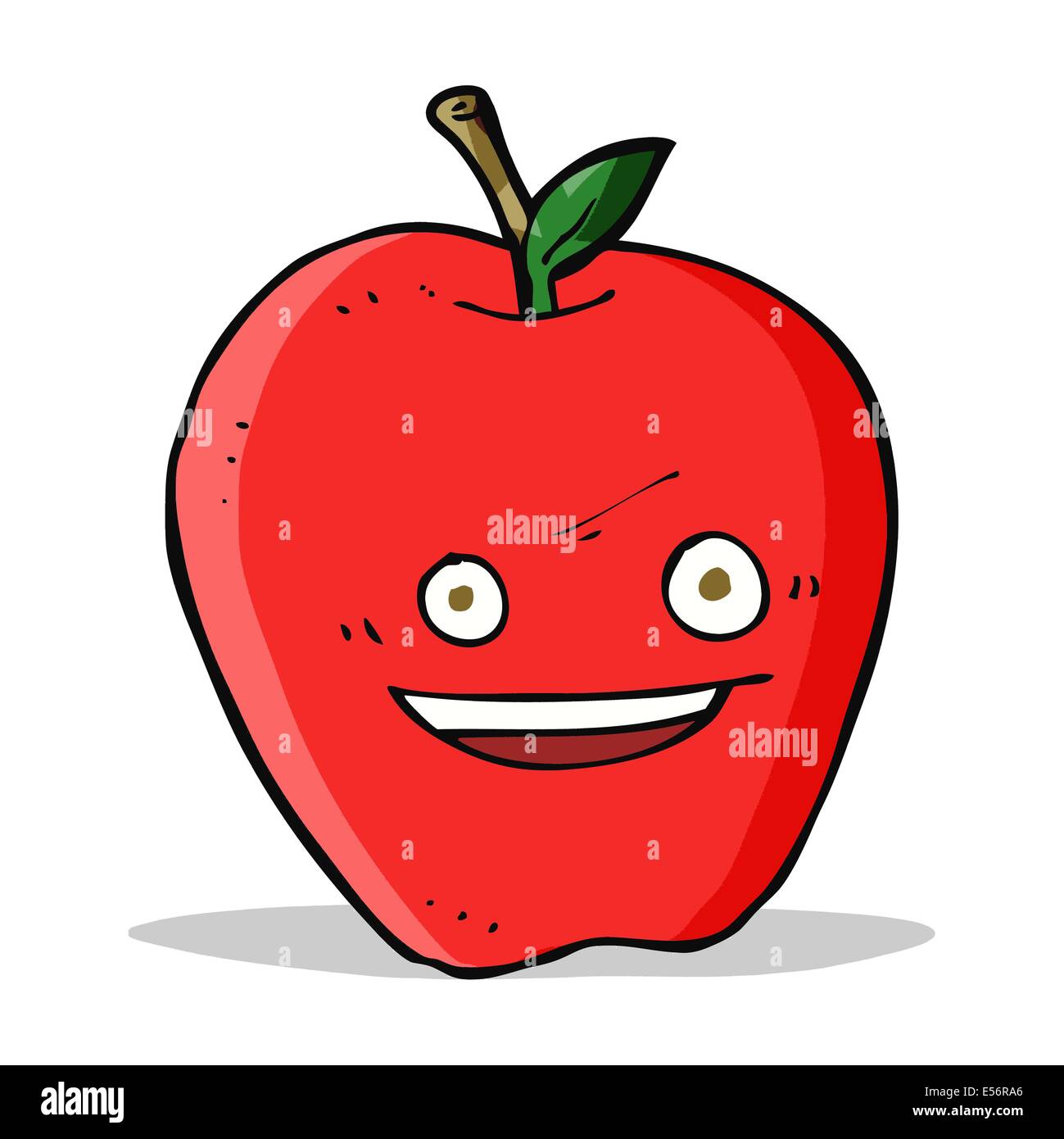 cartoon happy apple Stock Vector Image & Art - Alamy