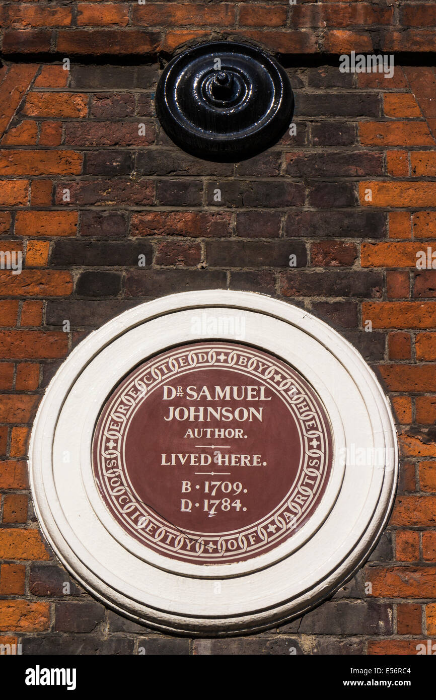 Dr.Samuel Johnson's house - City of London Stock Photo - Alamy