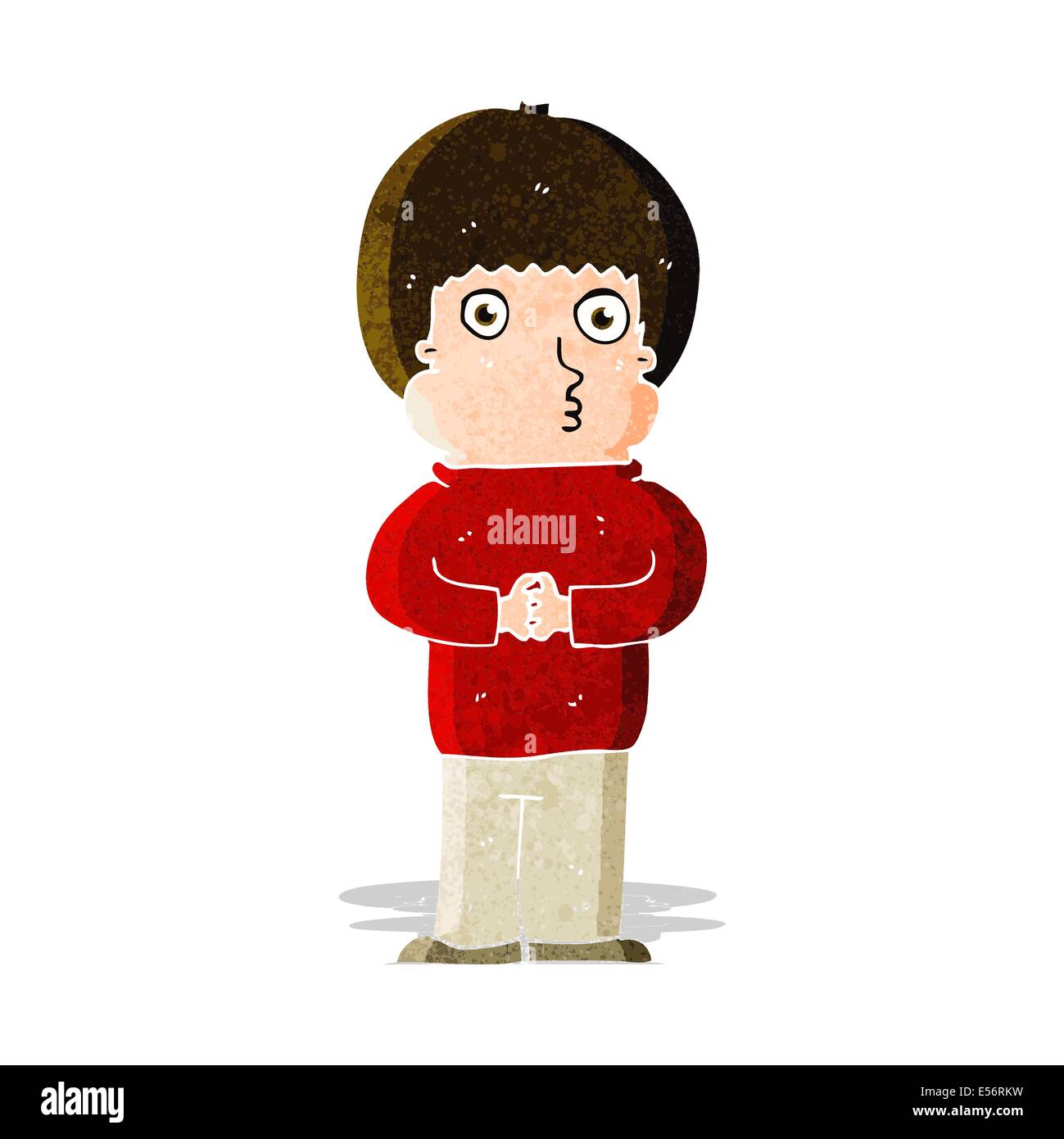 cartoon shy boy Stock Vector Image & Art - Alamy