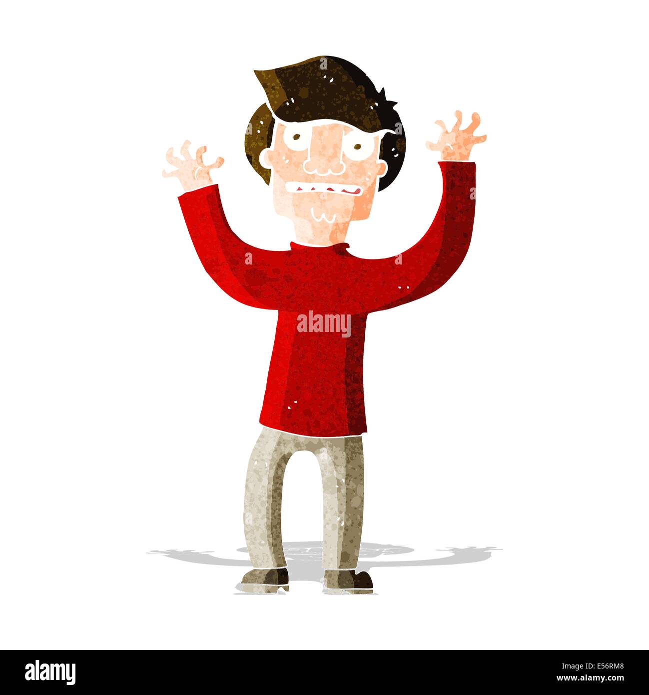 cartoon terrified man Stock Vector Image & Art - Alamy