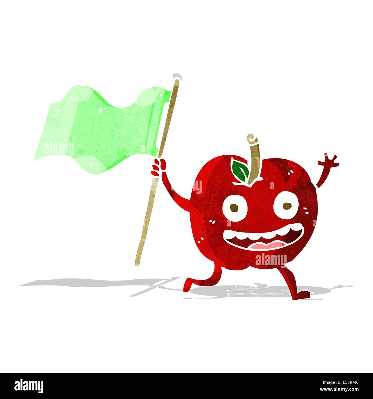 cartoon apple with flag Stock Vector Image & Art - Alamy