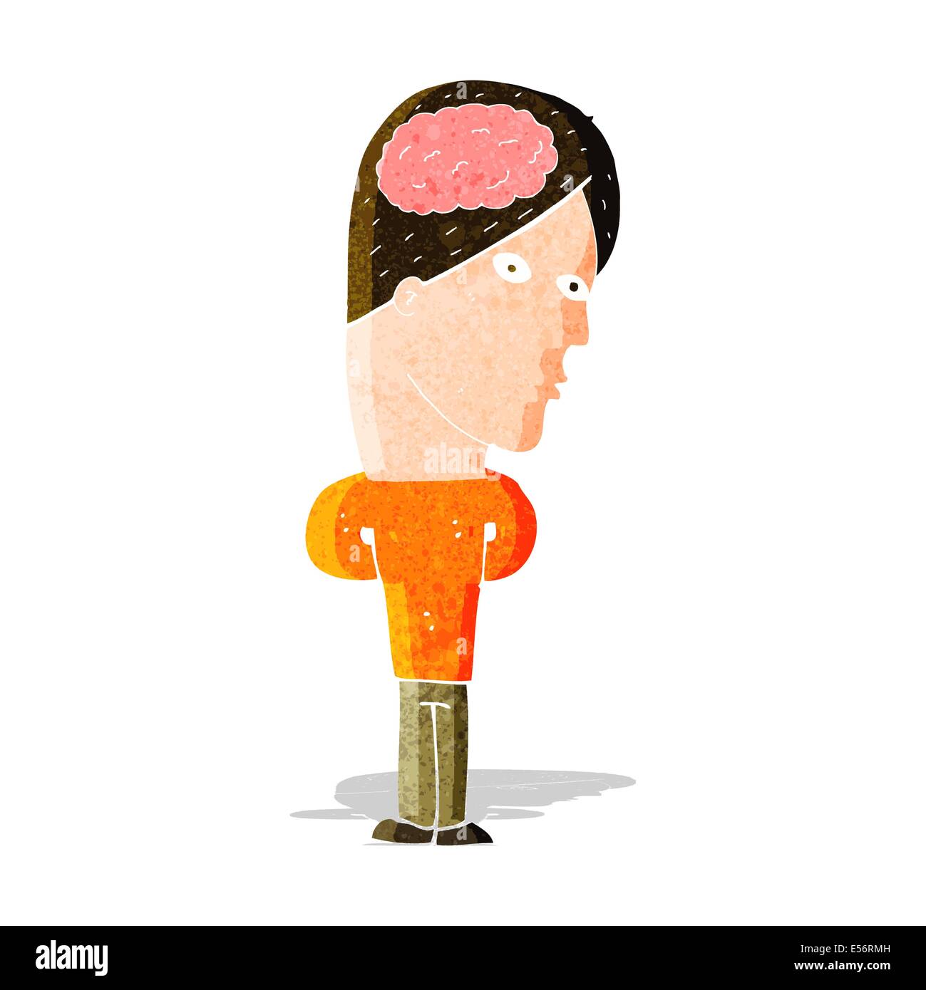 cartoon man with big brain Stock Vector Image & Art - Alamy