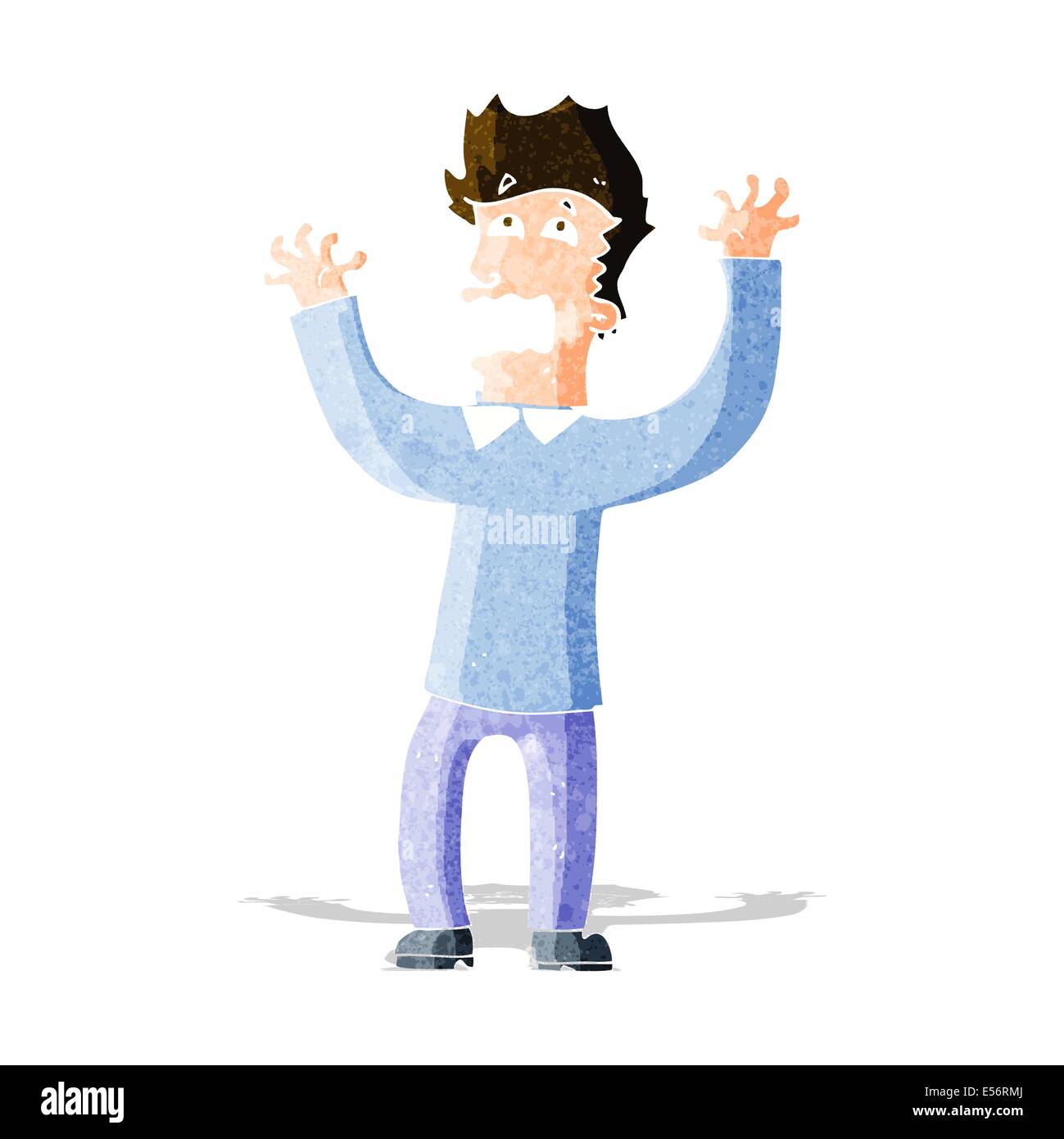 cartoon terrified man Stock Vector Image & Art - Alamy
