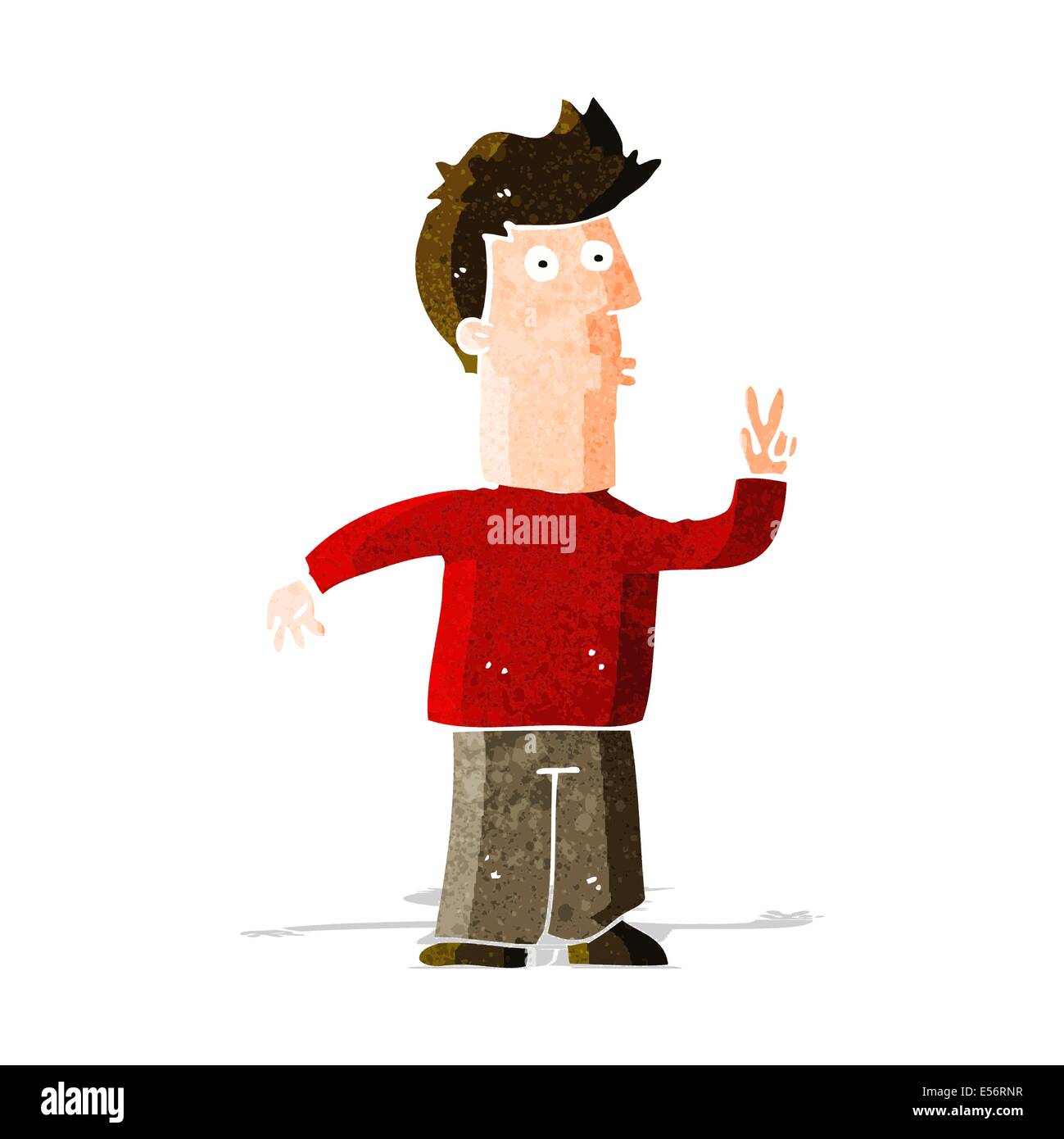 cartoon man signaling with hand Stock Vector Image & Art - Alamy