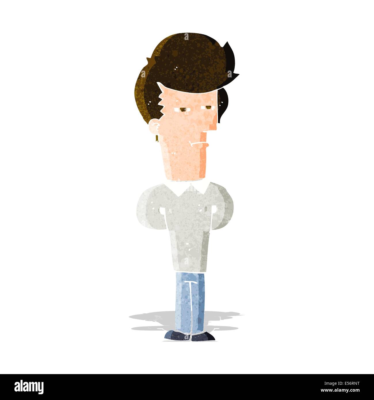 cartoon jaded man Stock Vector Image & Art - Alamy