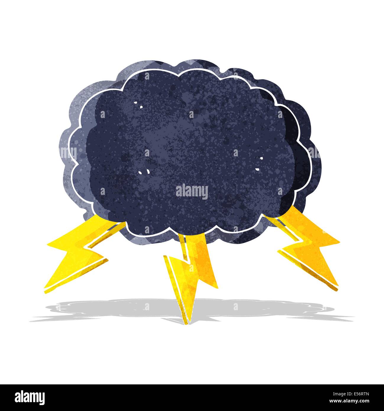 Cartoon cloud lightning bolt symbol hi-res stock photography and images ...
