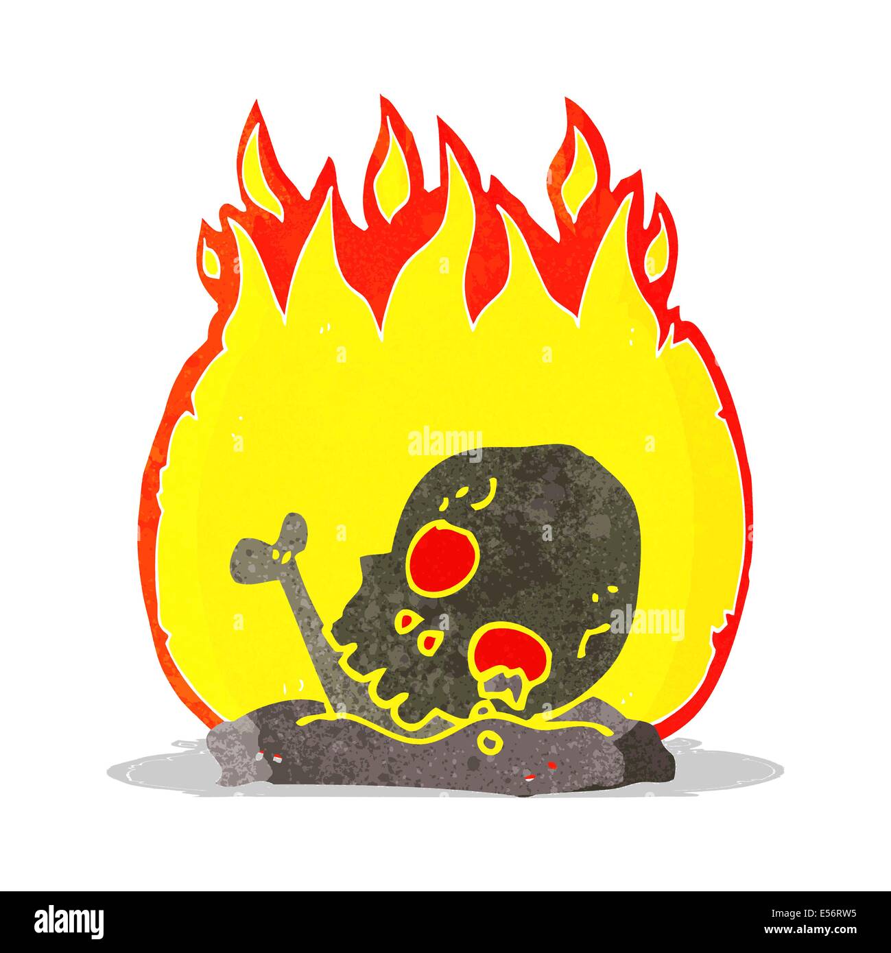 cartoon burning old bones Stock Vector Image & Art - Alamy
