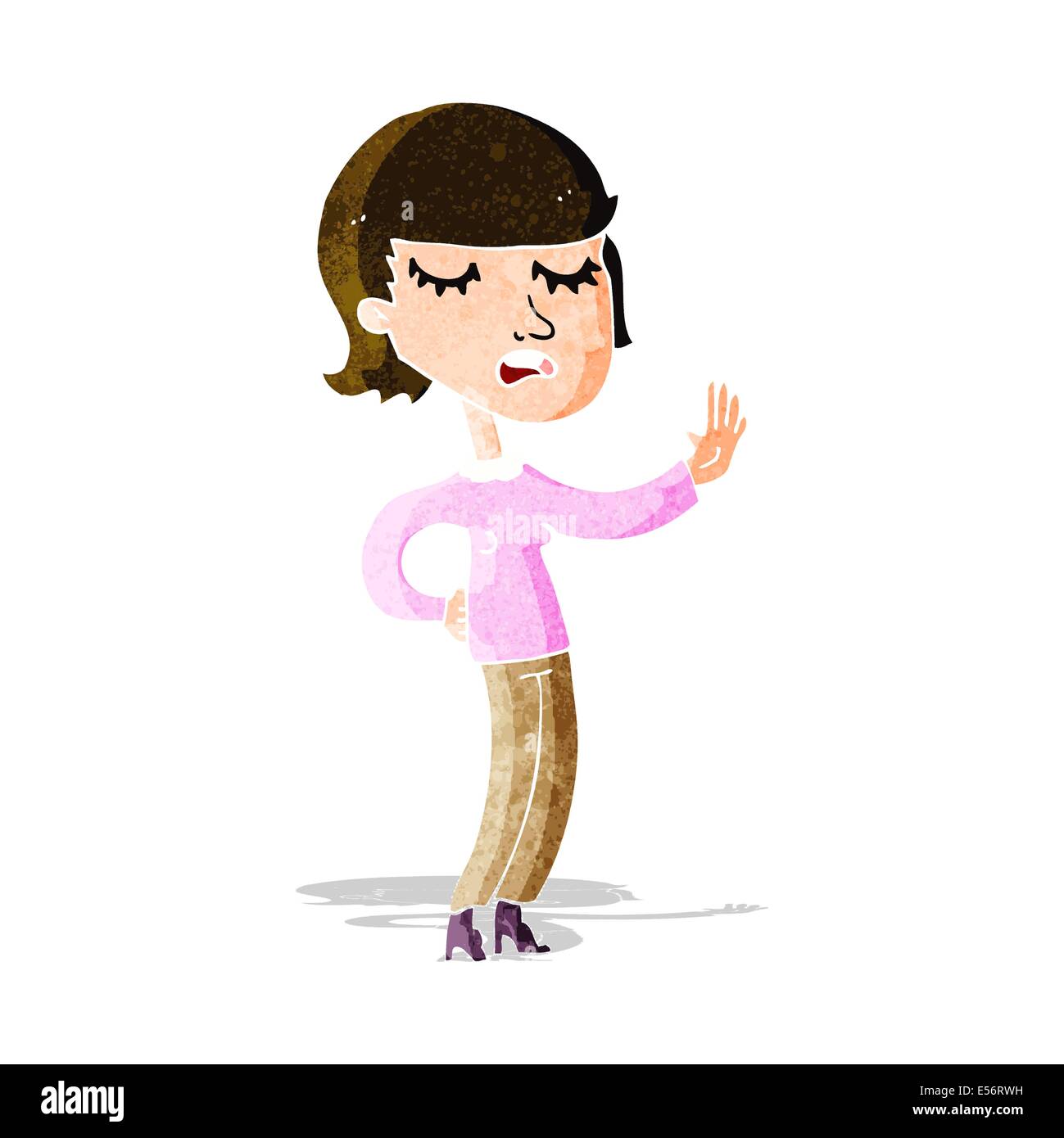 cartoon woman ignoring Stock Vector Image & Art - Alamy