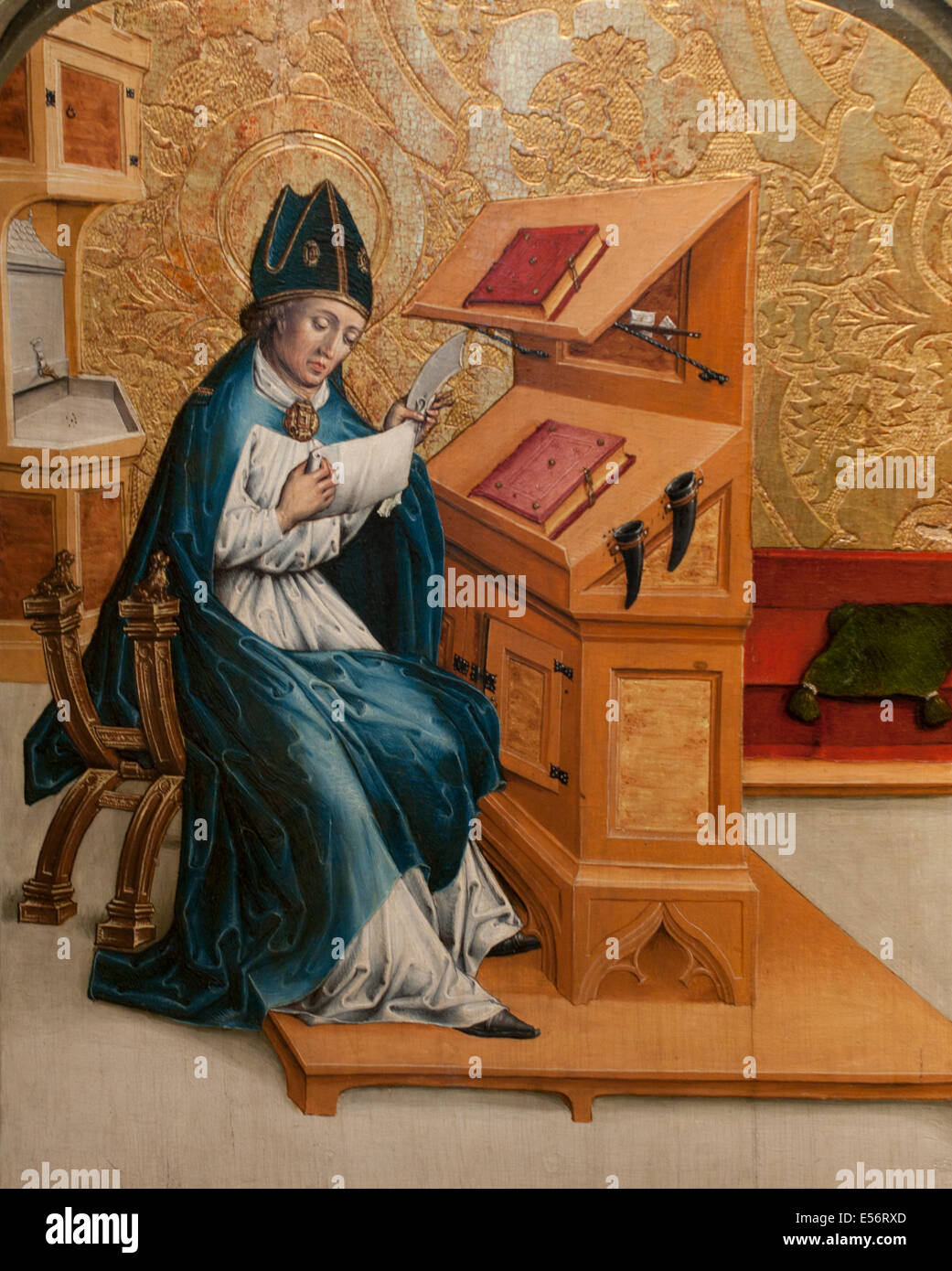 St Ambrose 15th Century Swiss Painter Switzerland Stock Photo - Alamy