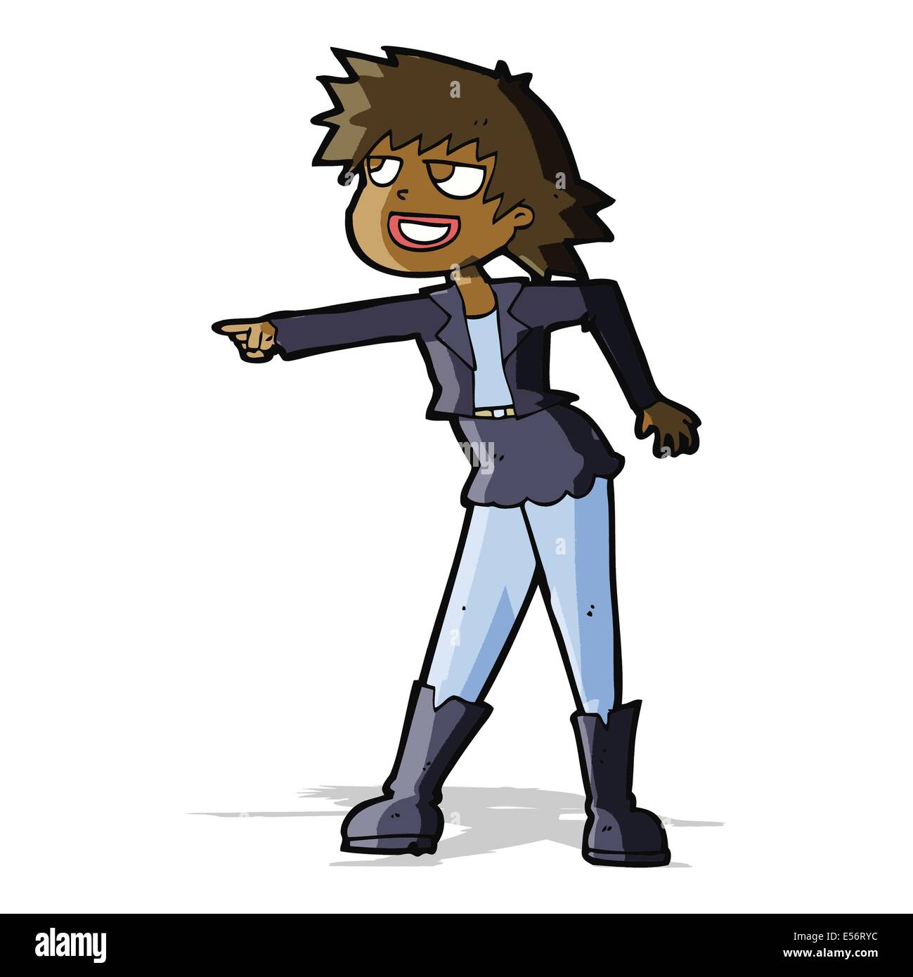 cartoon woman pointing Stock Vector Image & Art - Alamy