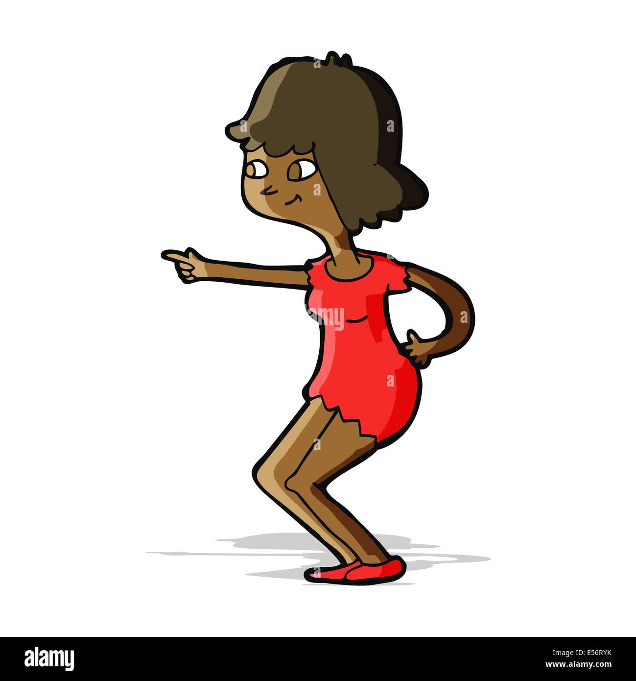 cartoon girl pointing Stock Vector Image & Art - Alamy