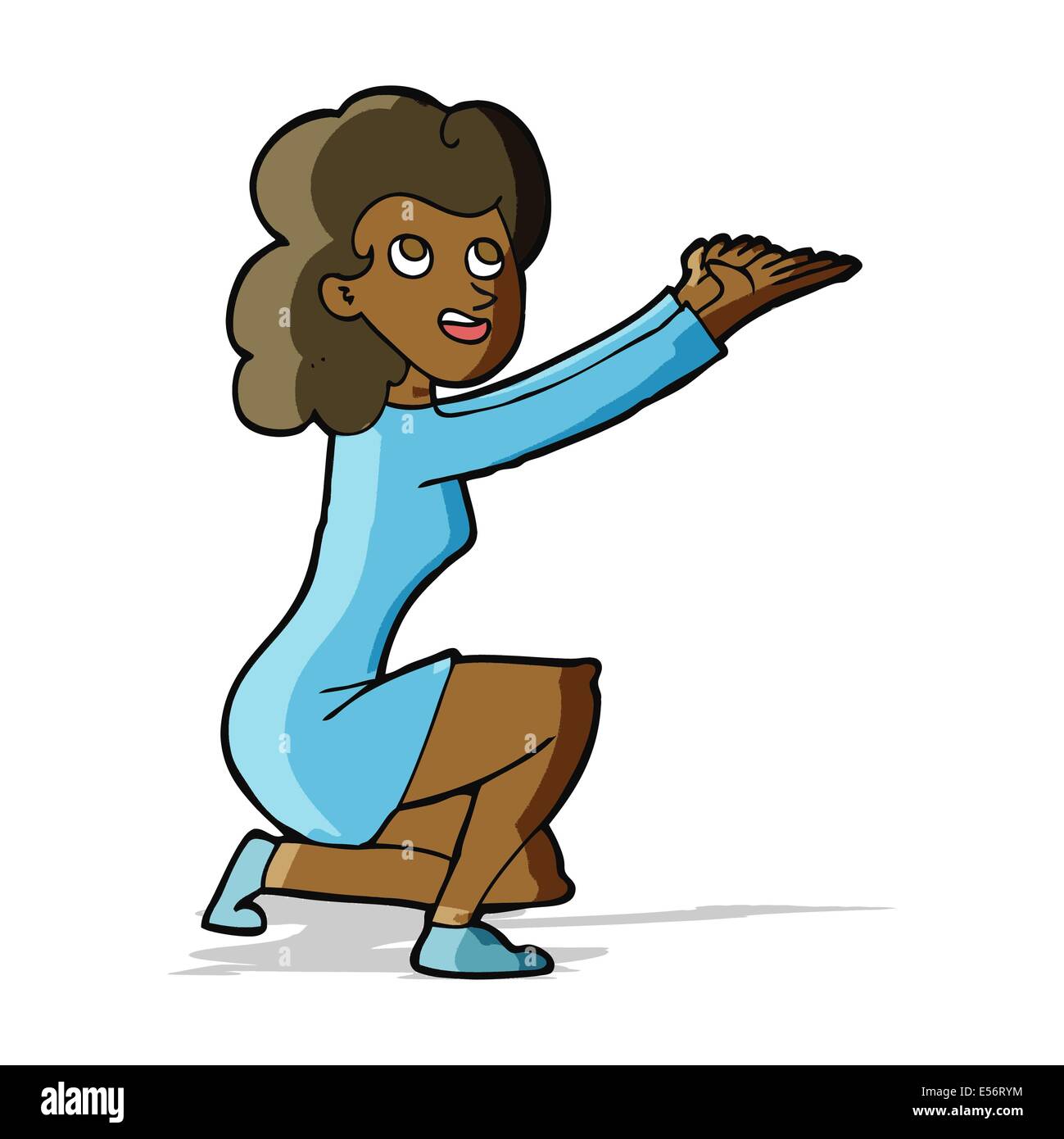 cartoon woman presentation gesture Stock Vector Image & Art - Alamy