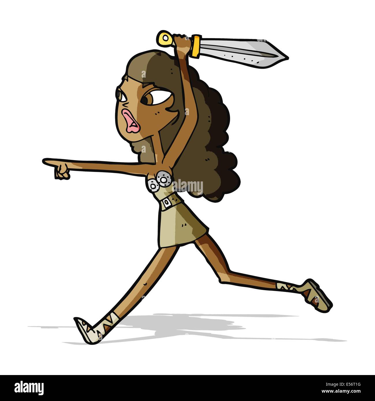 Girl with sword Stock Vector Images - Alamy