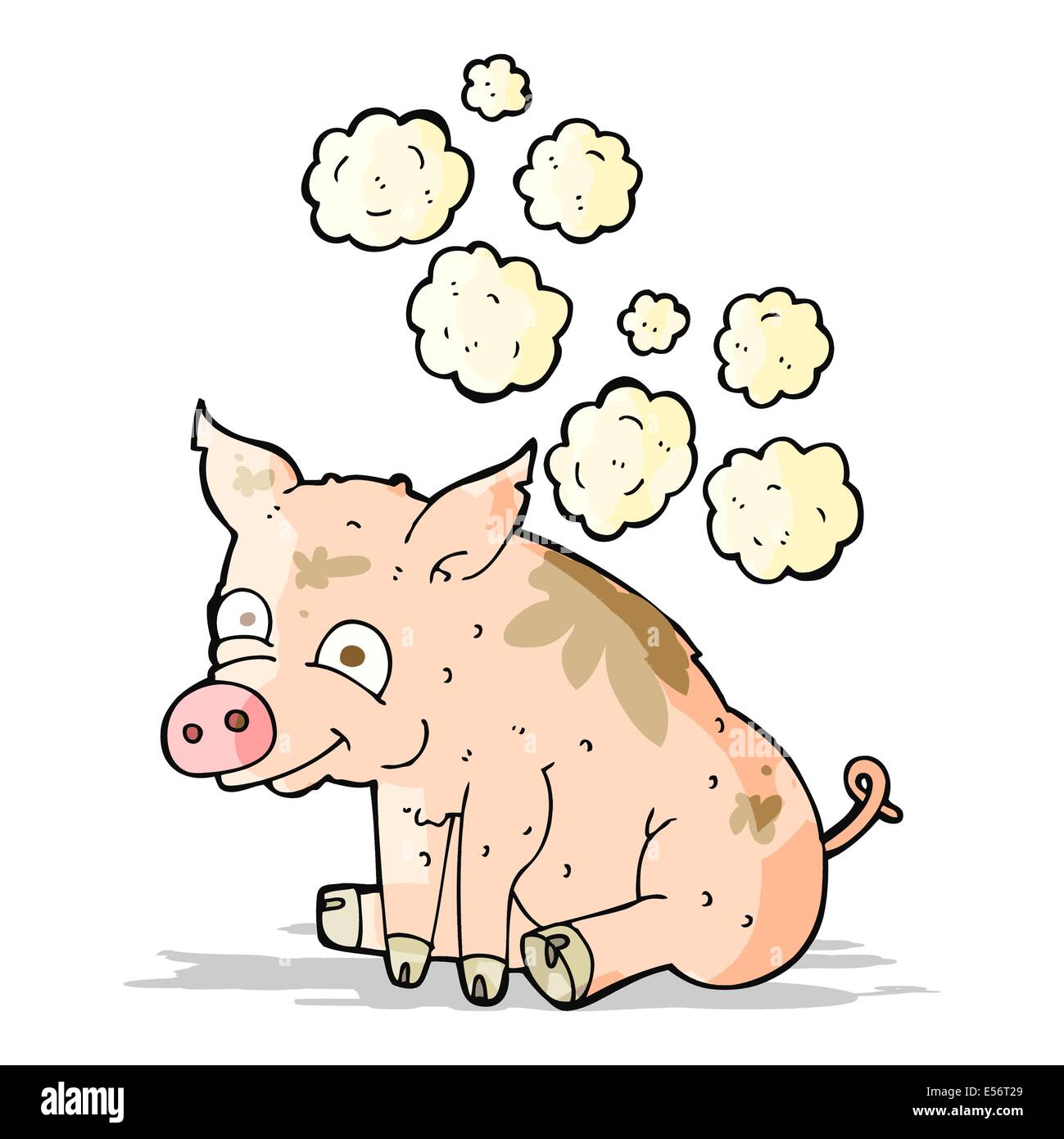 cartoon smelly pig Stock Vector Image & Art - Alamy