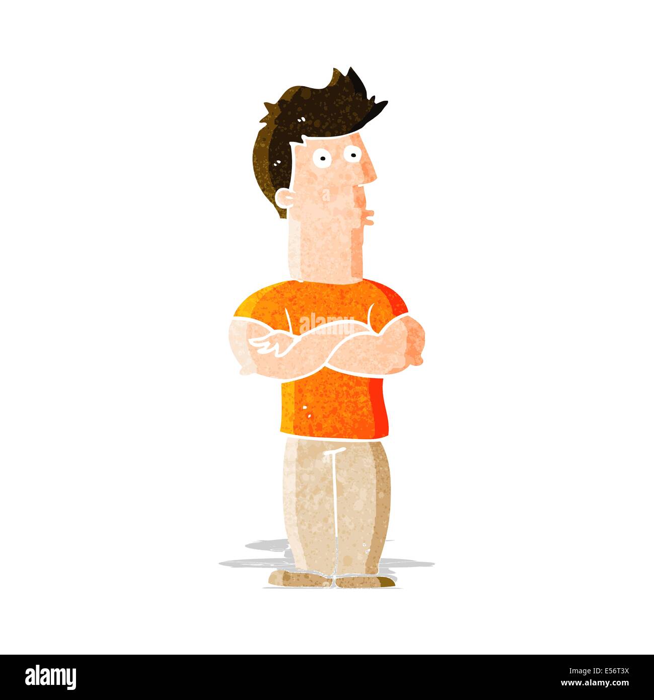 cartoon man with folded arms Stock Vector Image & Art - Alamy