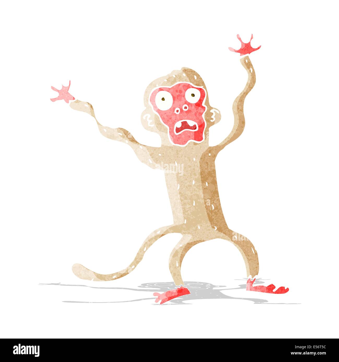 cartoon frightened monkey Stock Vector Image & Art - Alamy