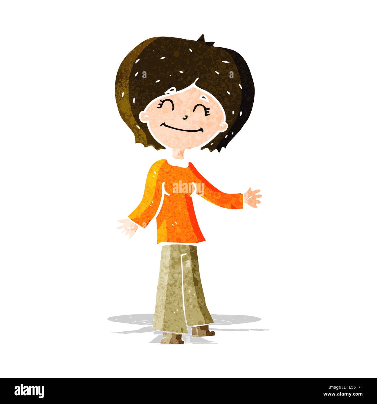 cartoon happy woman Stock Vector Image & Art - Alamy