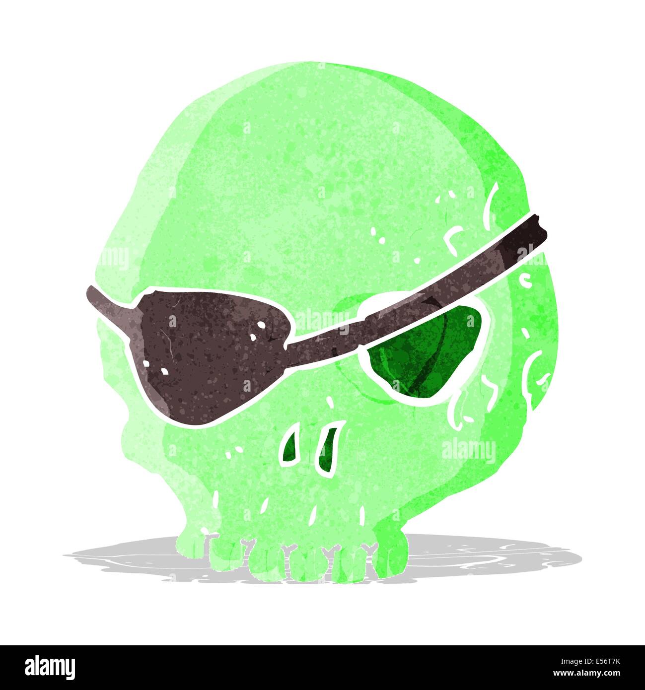 cartoon skull with eye patch Stock Vector Image & Art - Alamy