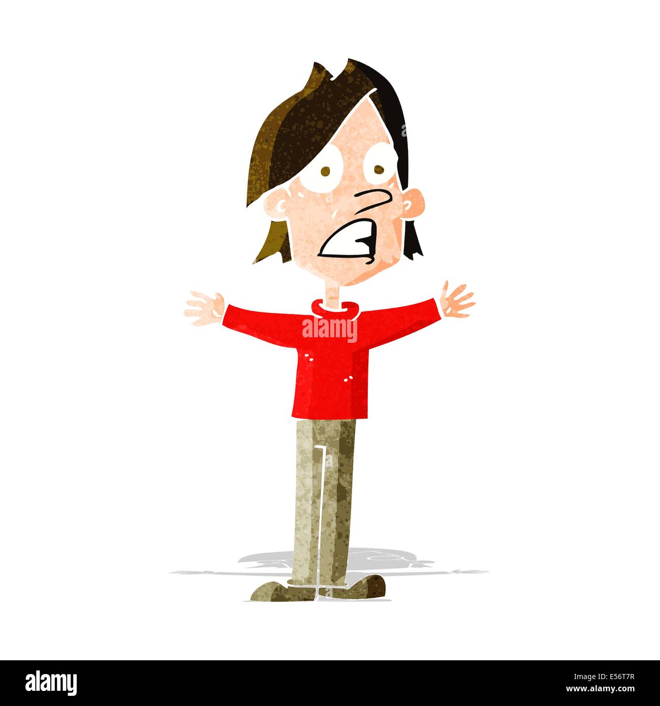 cartoon frightened man Stock Vector Image & Art - Alamy