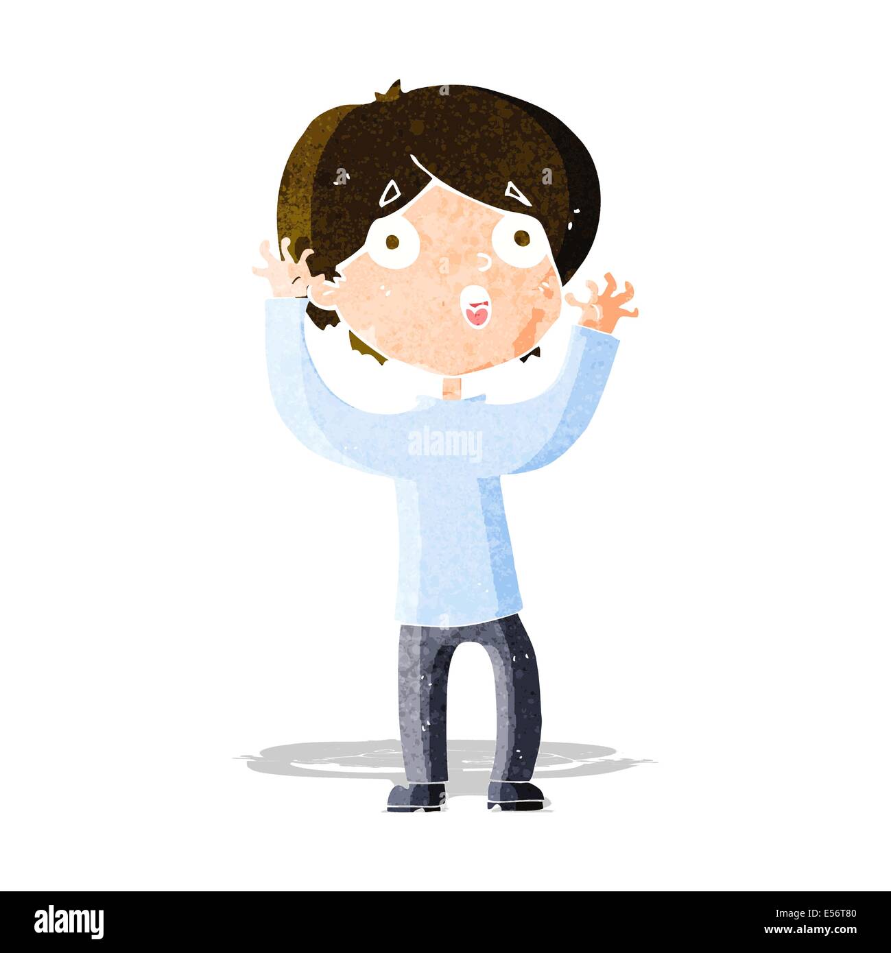 cartoon frightened man Stock Vector Image & Art - Alamy