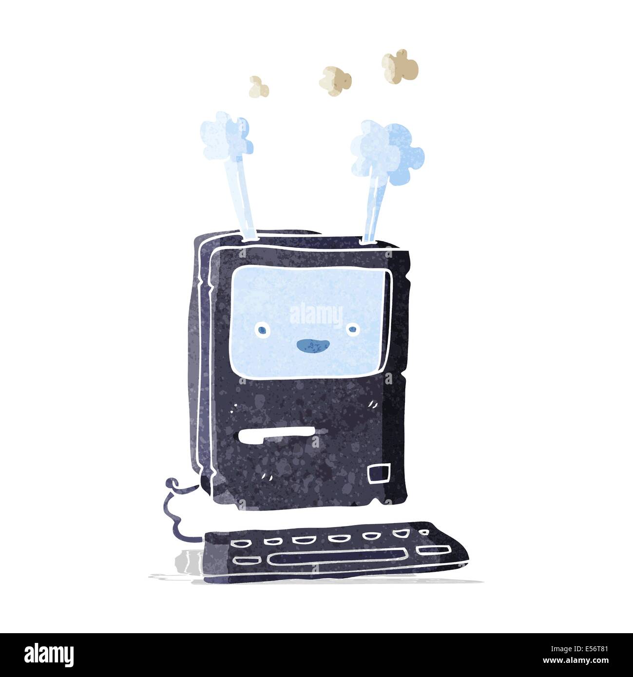 cartoon old computer Stock Vector Image & Art - Alamy