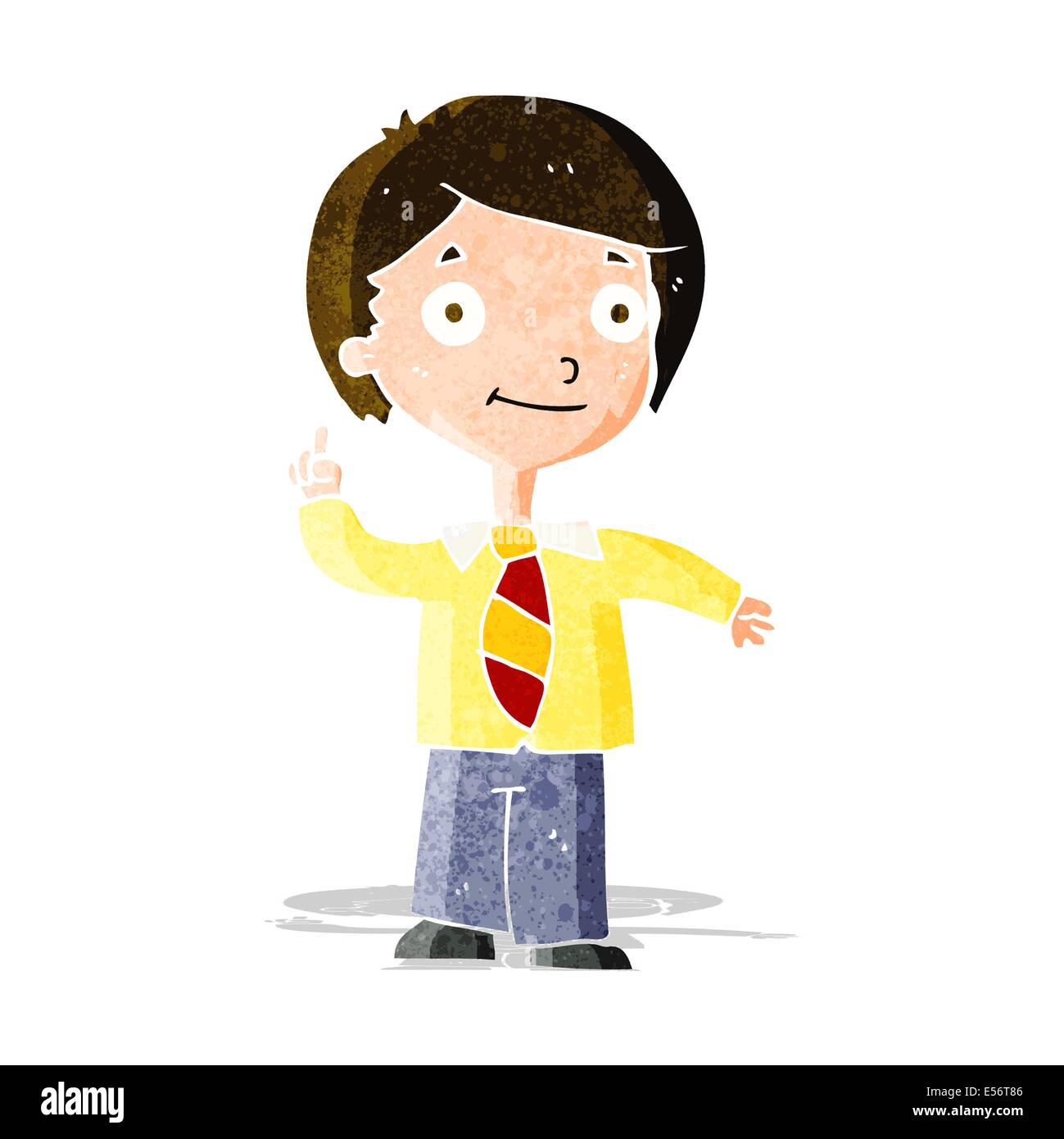 cartoon school boy answering question Stock Vector Image & Art - Alamy
