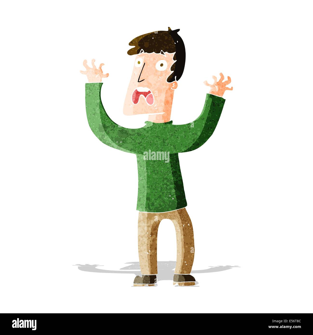 cartoon frightened man Stock Vector Image & Art - Alamy