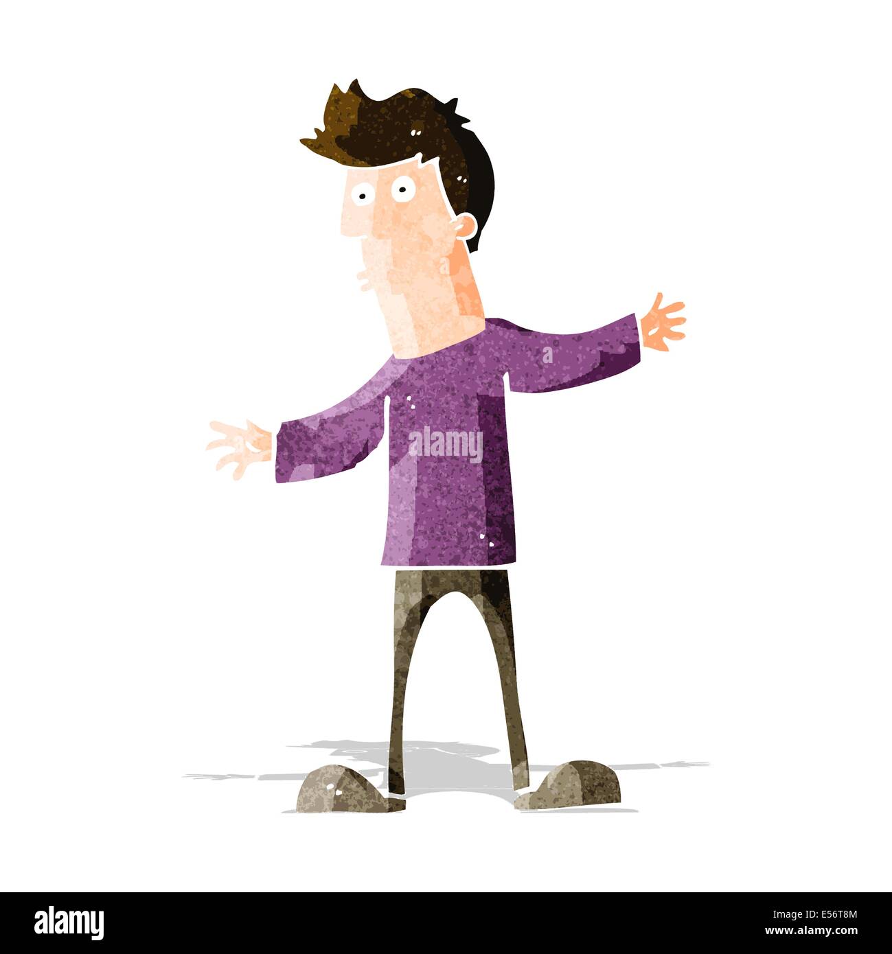 cartoon curious man Stock Vector Image & Art - Alamy