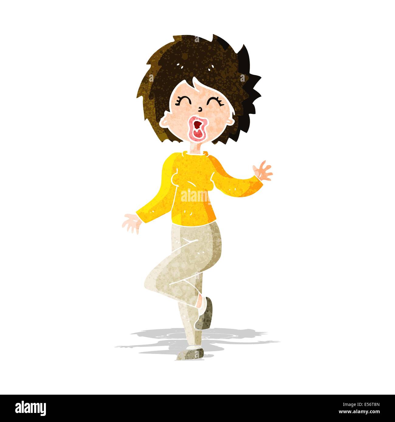 cartoon woman dancing Stock Vector Image & Art - Alamy