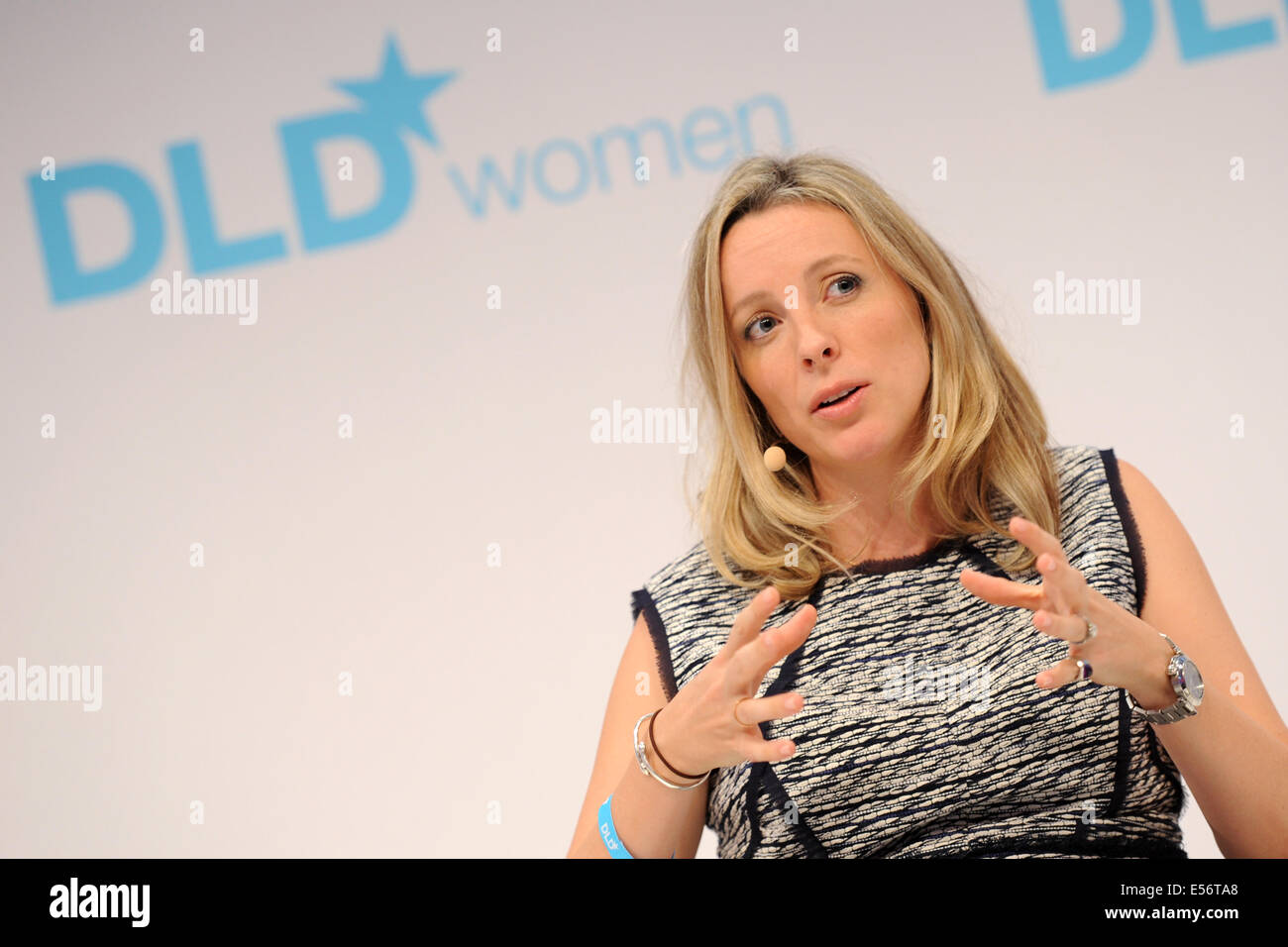 MUNICH/GERMANY - JULY 21: Stephanie Phair (The Outnet.com) gestures on ...