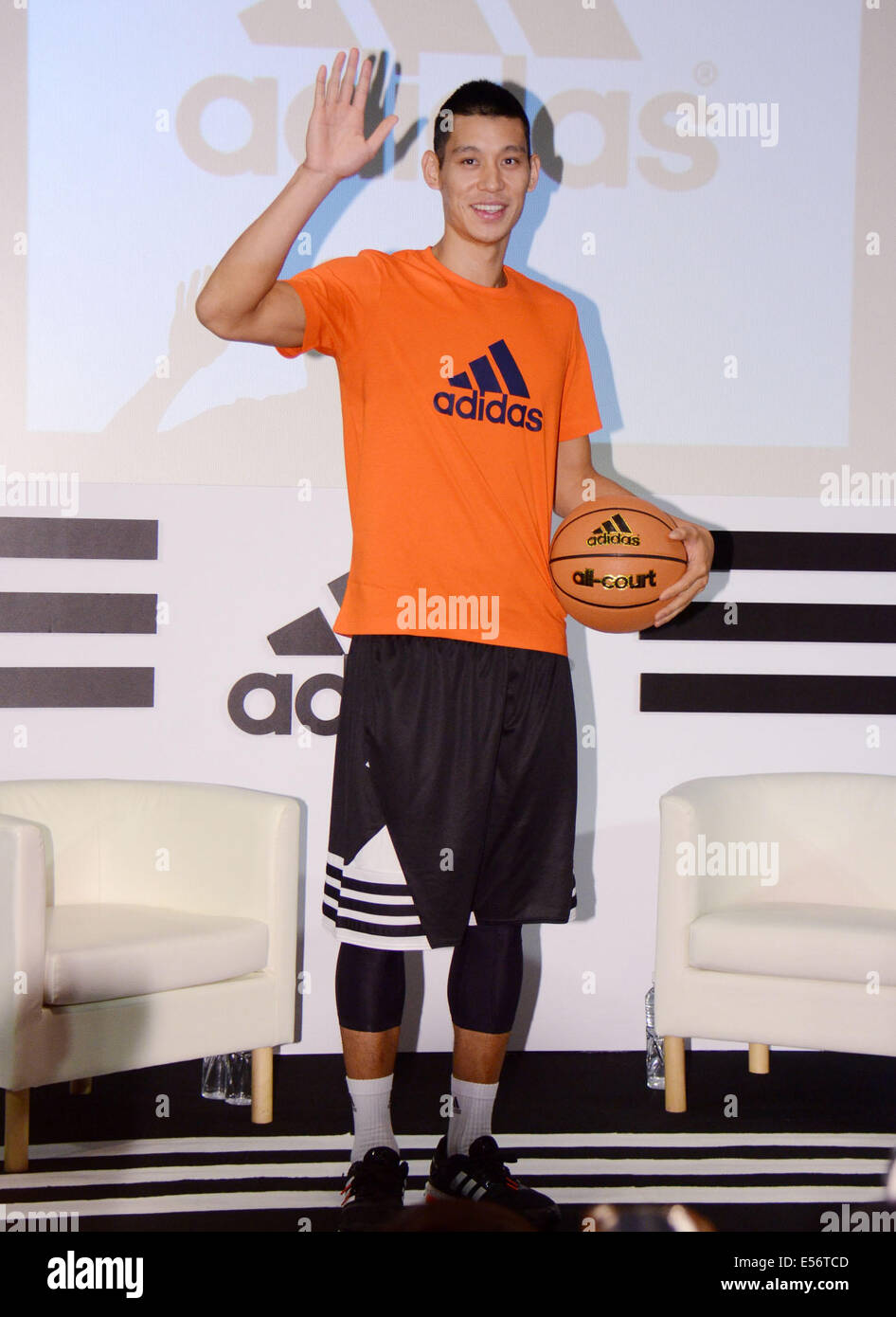 Taipei. 18th July, 2014. NBA player Jeremy Lin of Los Angeles Lakers ...