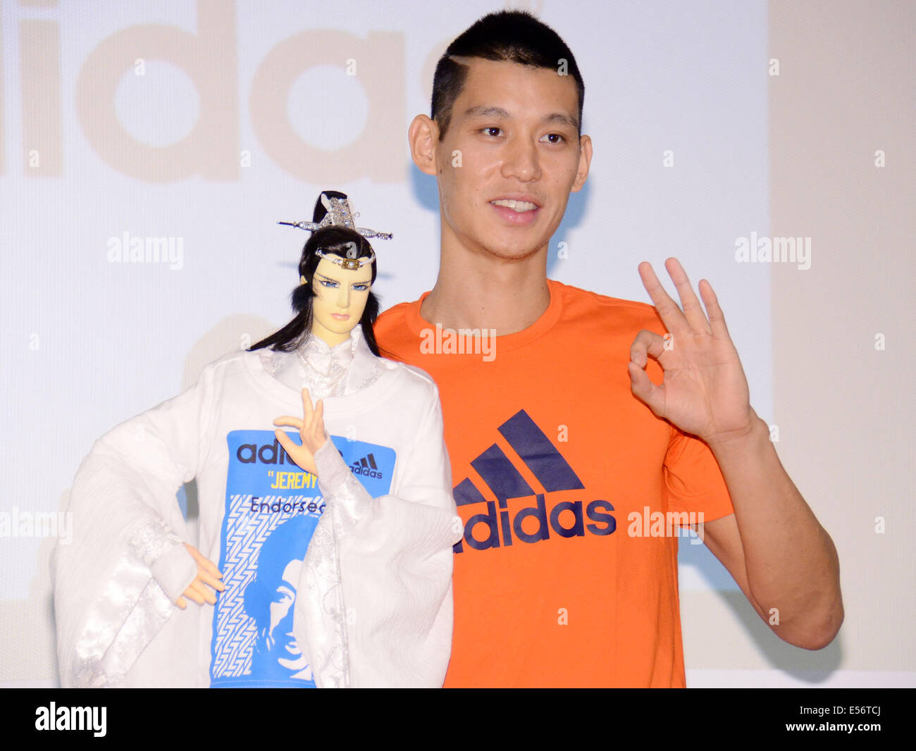 Taipei. 18th July, 2014. NBA player Jeremy Lin of Los Angeles Lakers ...