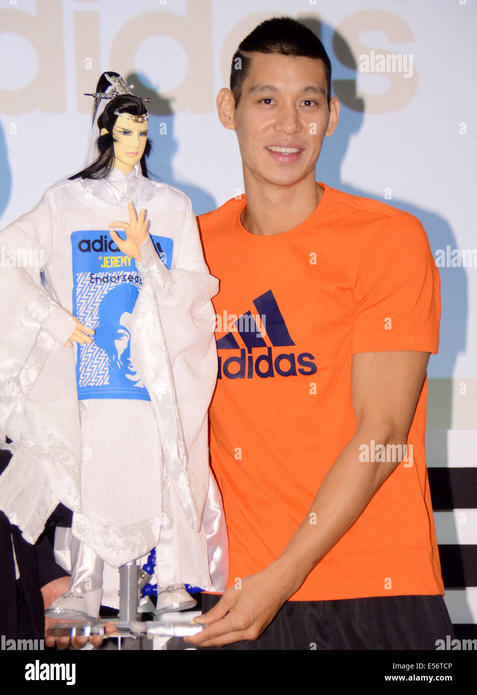 Taipei. 18th July, 2014. NBA player Jeremy Lin of Los Angeles Lakers ...