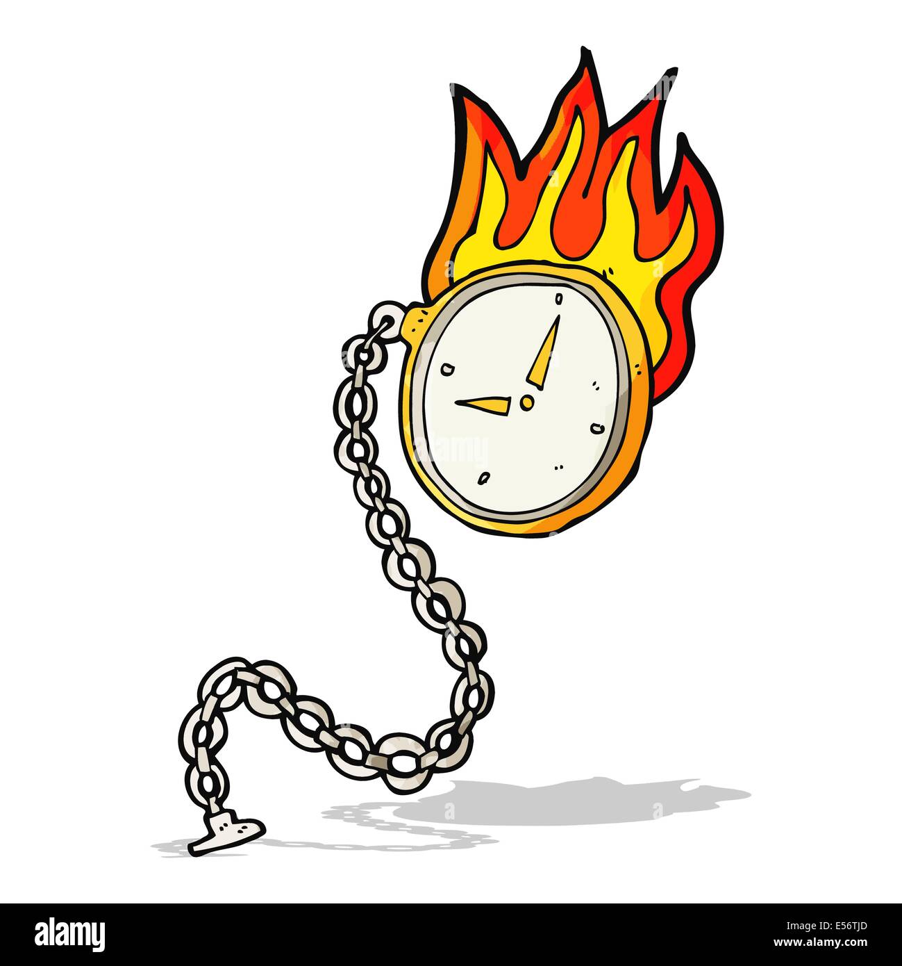 cartoon flaming watch Stock Vector Image & Art - Alamy