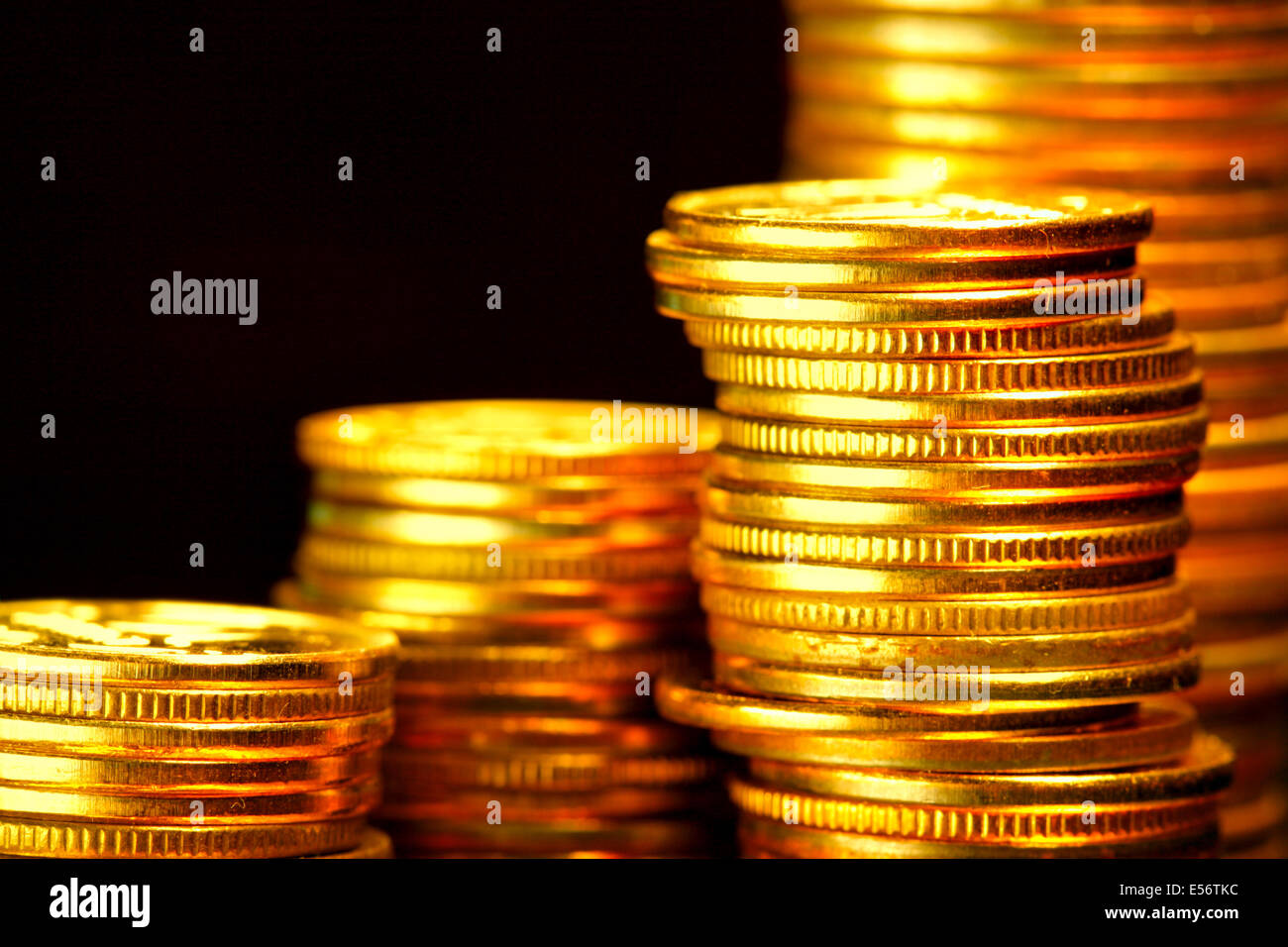 Coins stacks hi-res stock photography and images - Alamy